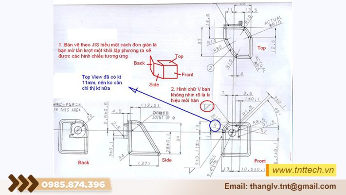 Hướng dẫn đọc bản vẽ theo tiêu chuẩn Nhật bản JIS - tnttech.vn